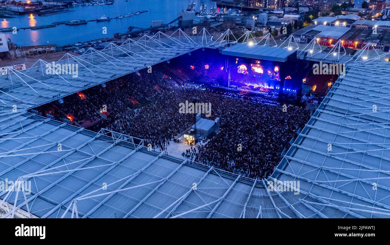 The Killers perform in concert at Saint Mary's Stadium Stock Photo - Alamy