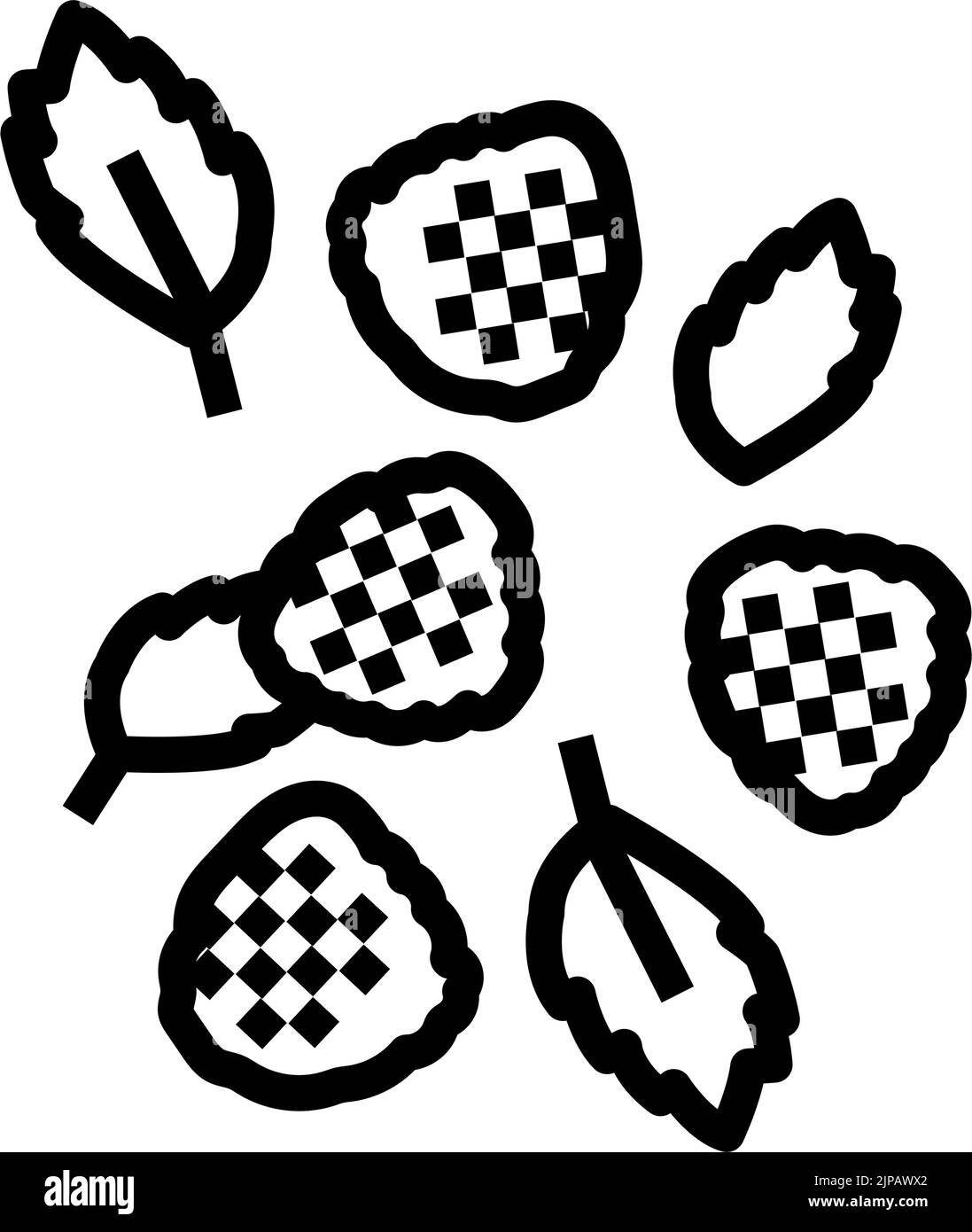 ripe raspberry berries line icon vector illustration Stock Vector Image ...