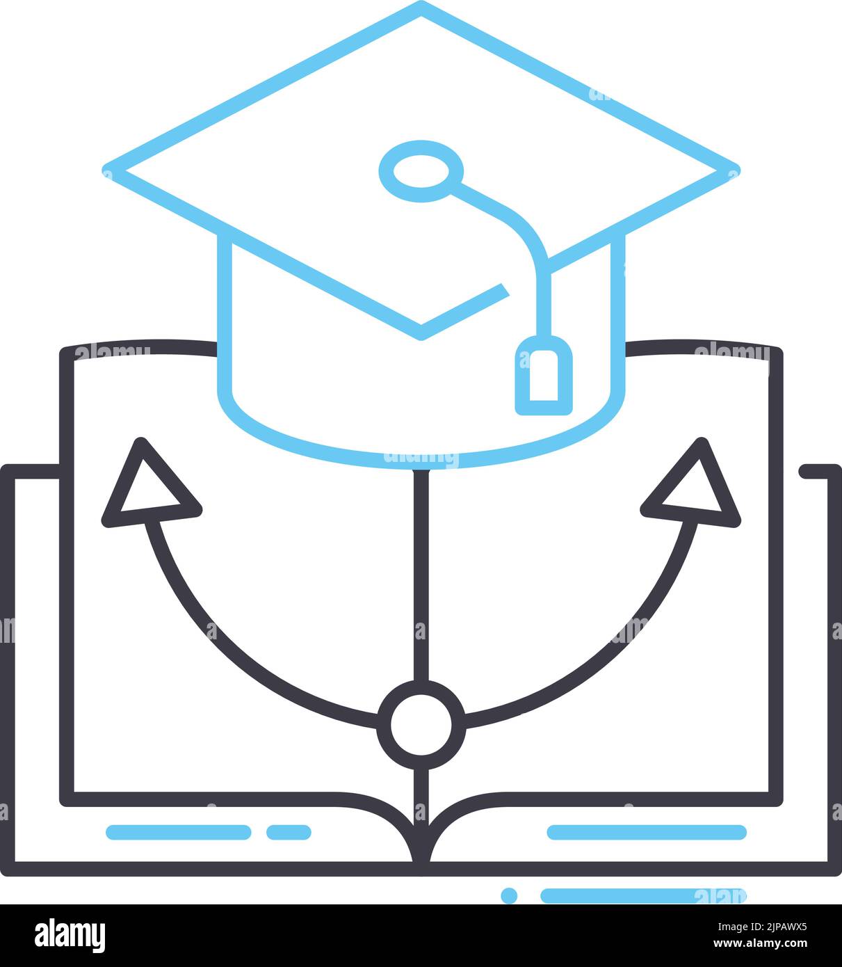 transferring skills line icon, outline symbol, vector illustration ...