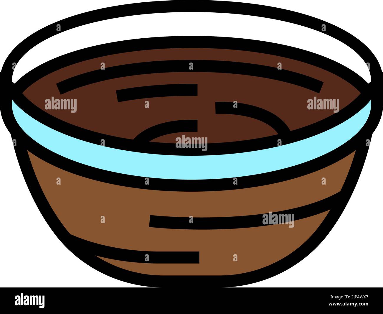 bowl soy sauce food color icon vector illustration Stock Vector Image ...