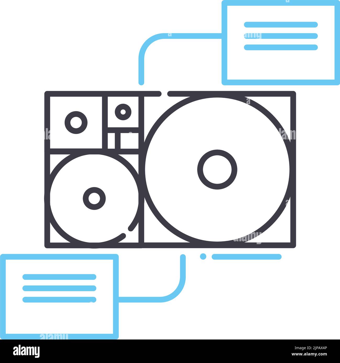 work balance line icon, outline symbol, vector illustration, concept sign Stock Vector Image ...