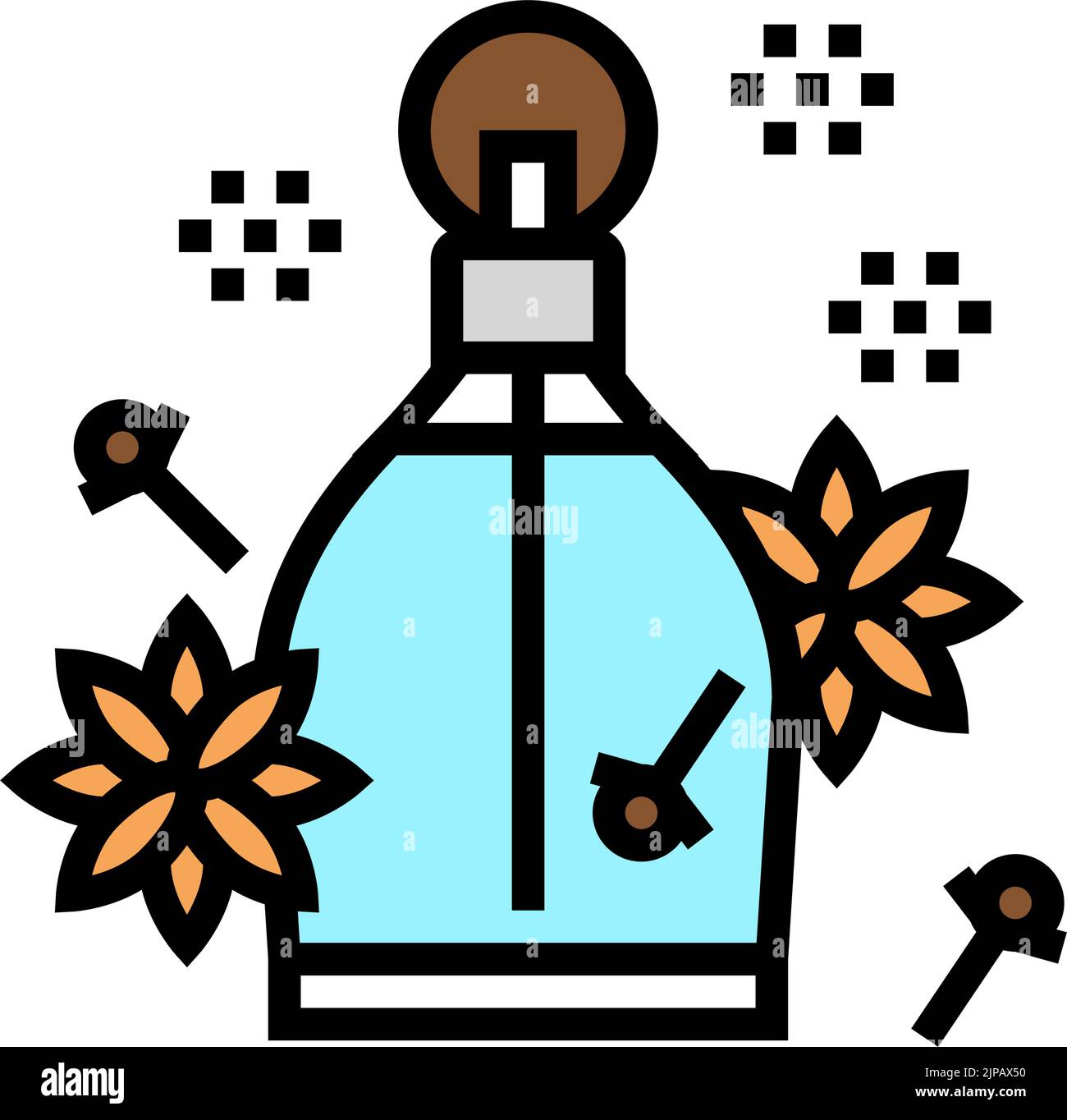 spicy notes perfume color icon vector illustration Stock Vector Image ...