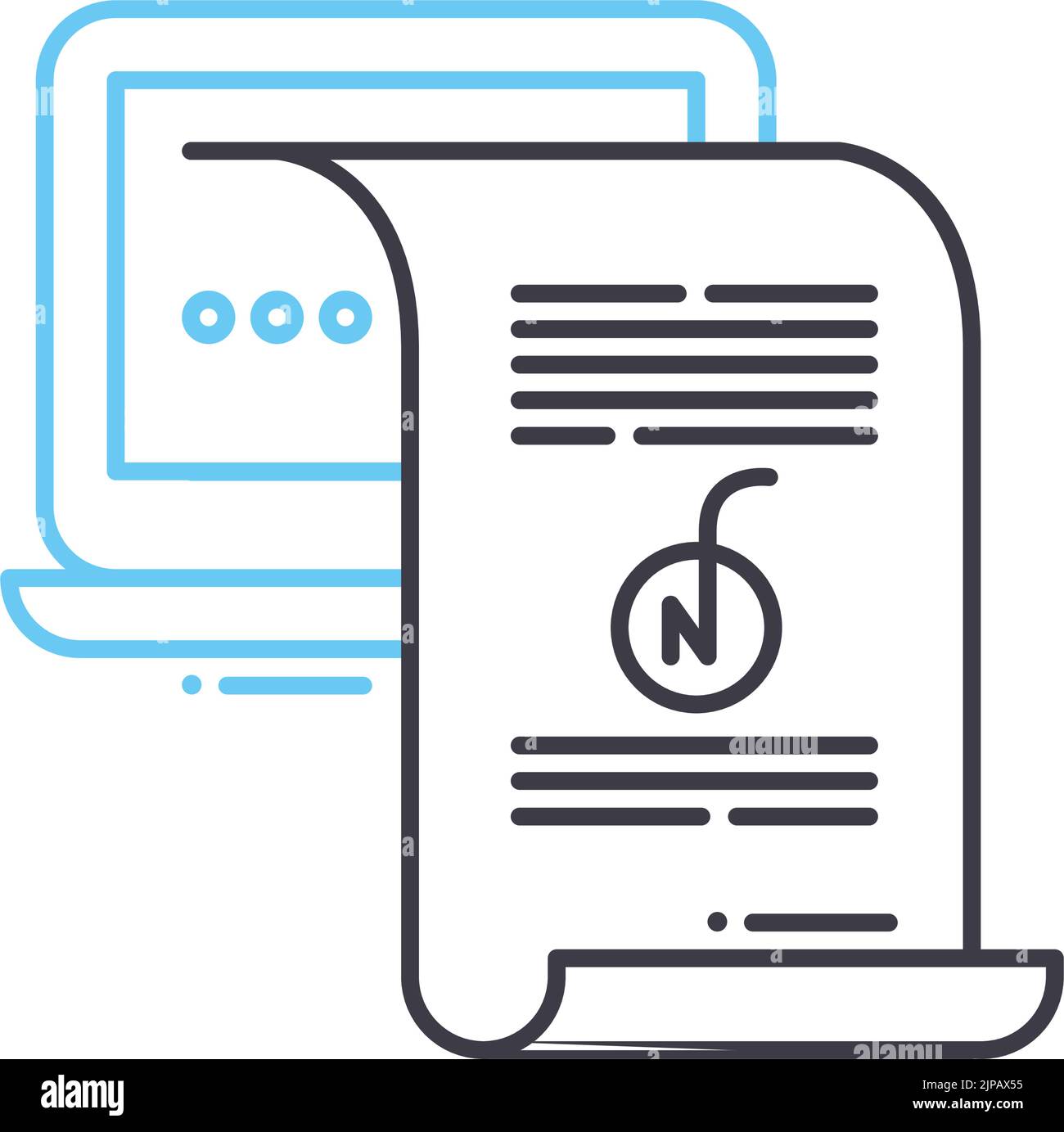 news line icon, outline symbol, vector illustration, concept sign Stock ...