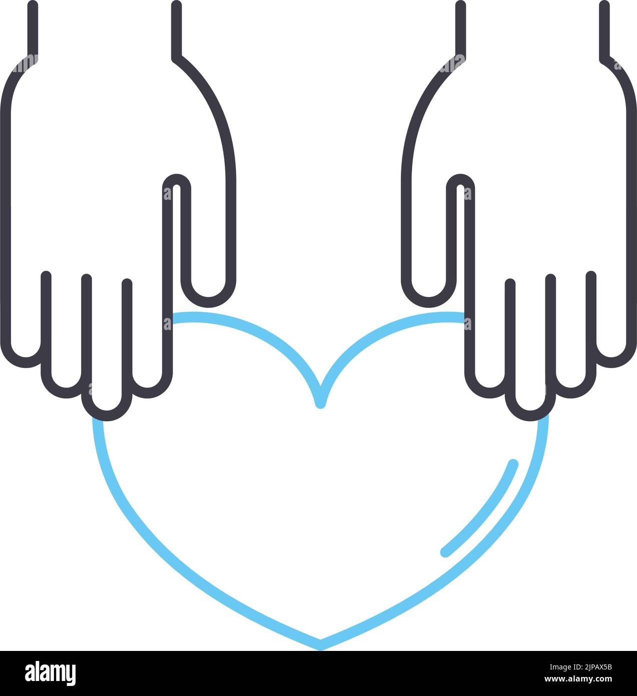 give love line icon, outline symbol, vector illustration, concept sign ...