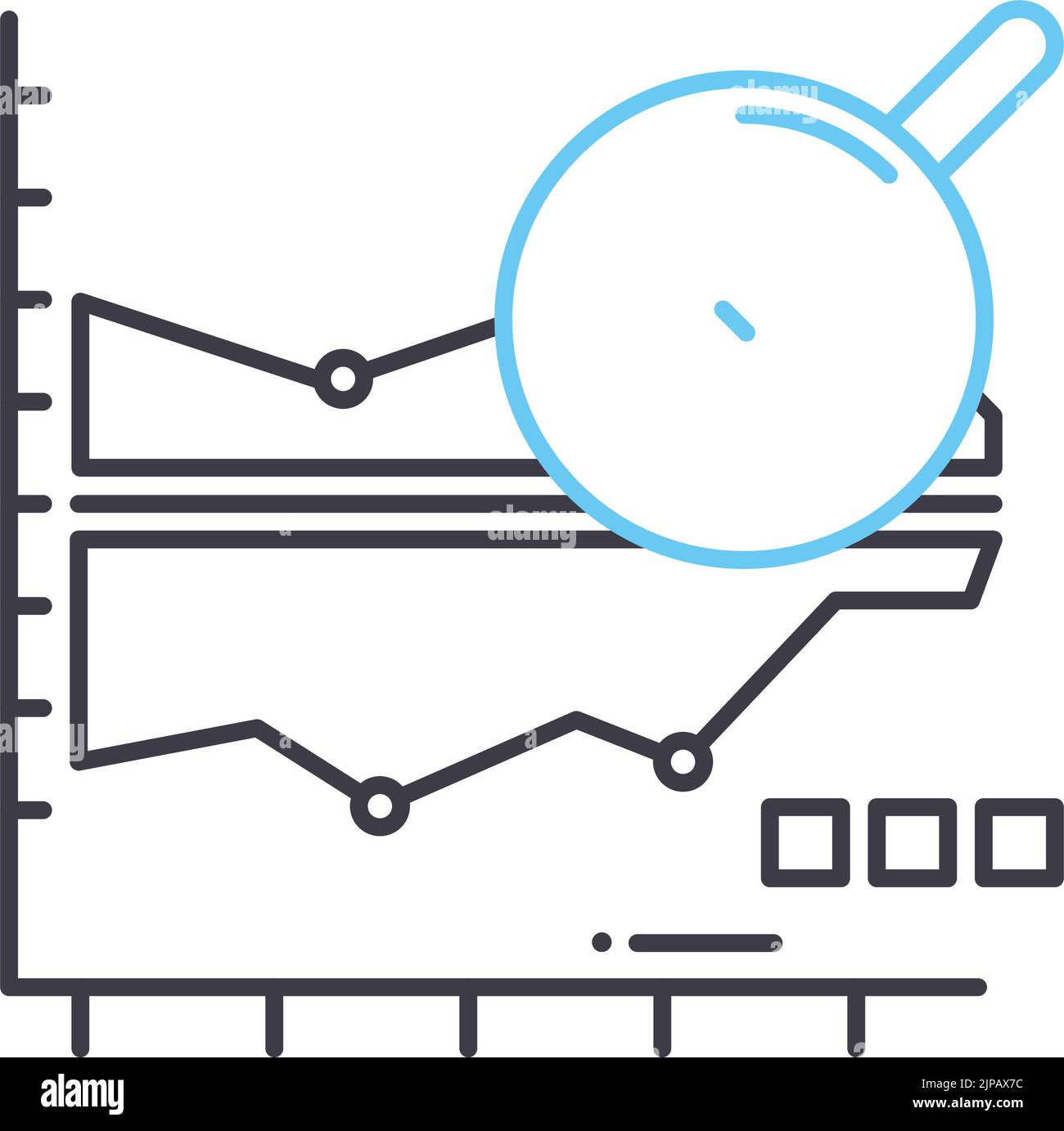 prediction line icon, outline symbol, vector illustration, concept sign ...