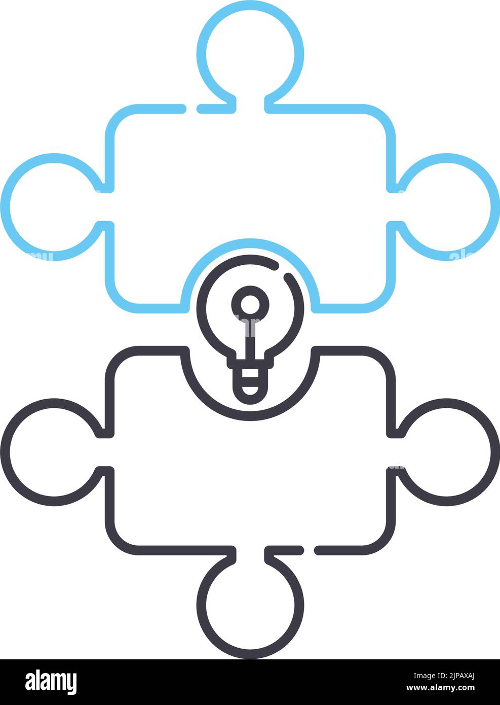 solution concept line icon, outline symbol, vector illustration ...