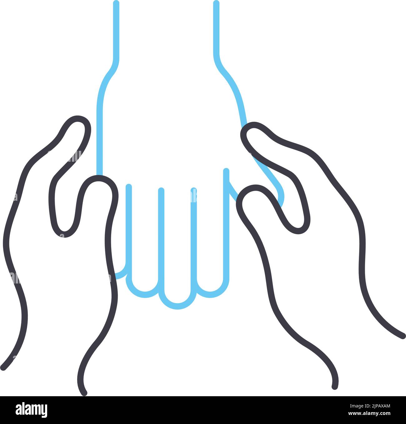 hand treatment line icon, outline symbol, vector illustration, concept ...