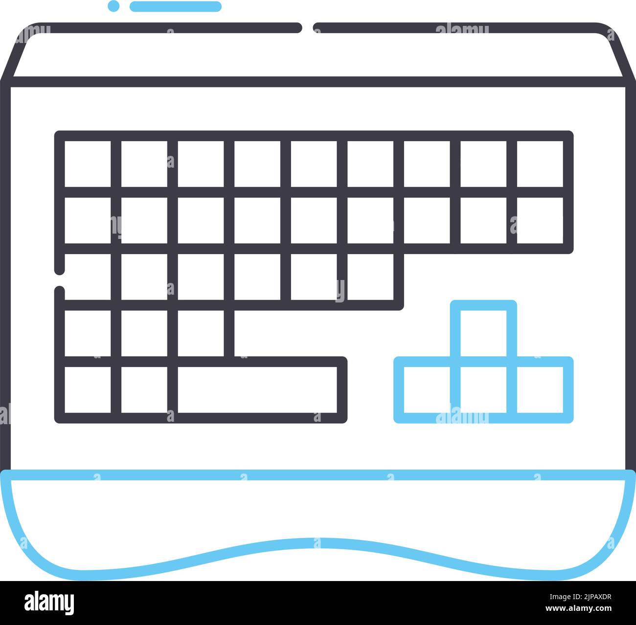 keyboard line icon, outline symbol, vector illustration, concept sign ... keyboard line icon, outline symbol, vector illustration, concept sign ...