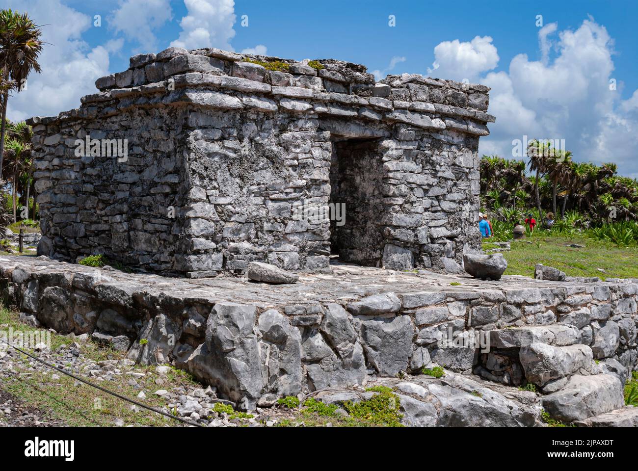 Ancient Mayan ruins at Tulum's Archaeological Zone in Tulum, Quintana ...