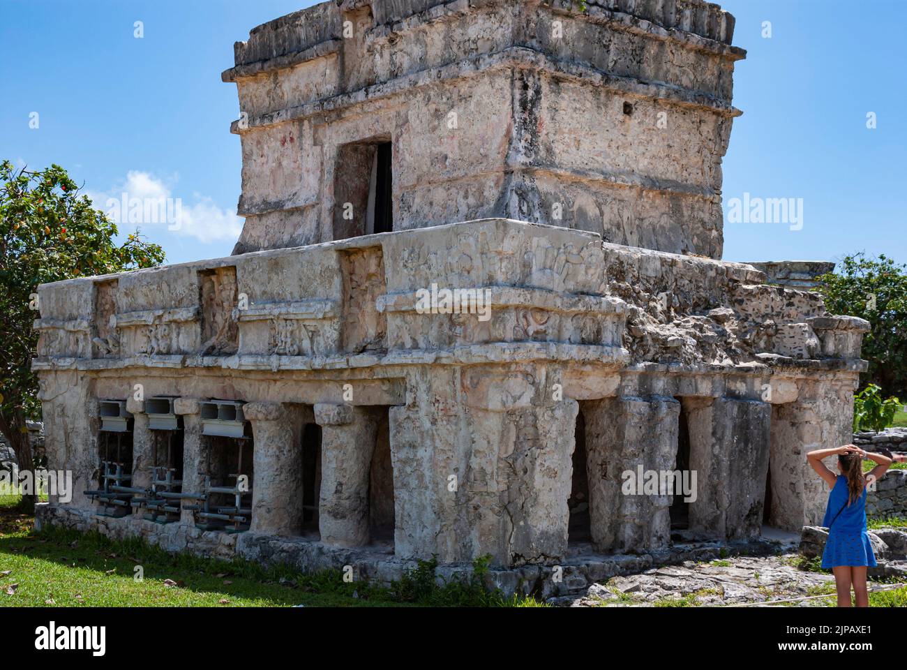 Ancient Mayan ruins at Tulum's Archaeological Zone in Tulum, Quintana ...