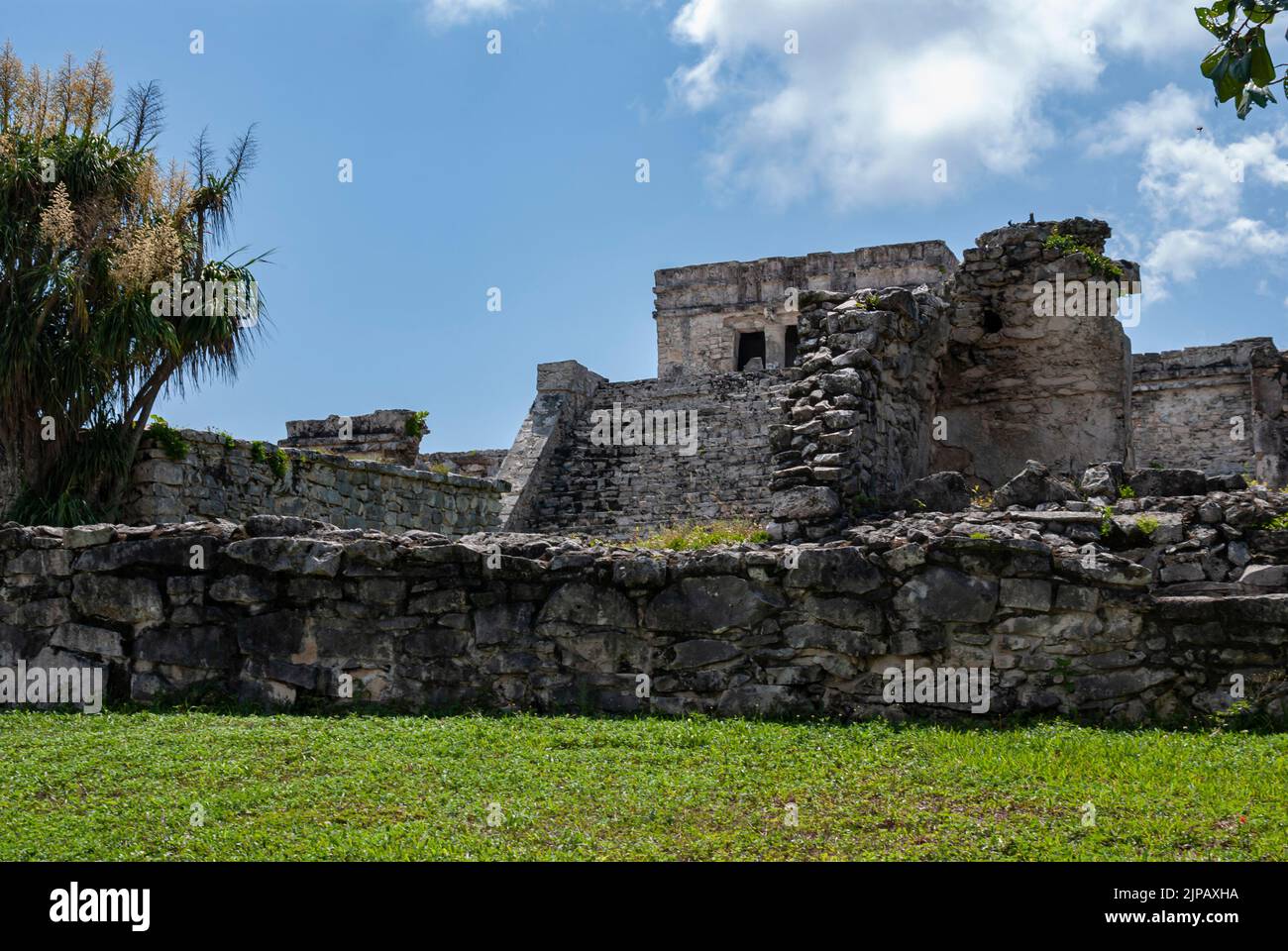Ancient Mayan ruins at Tulum's Archaeological Zone in Tulum, Quintana ...