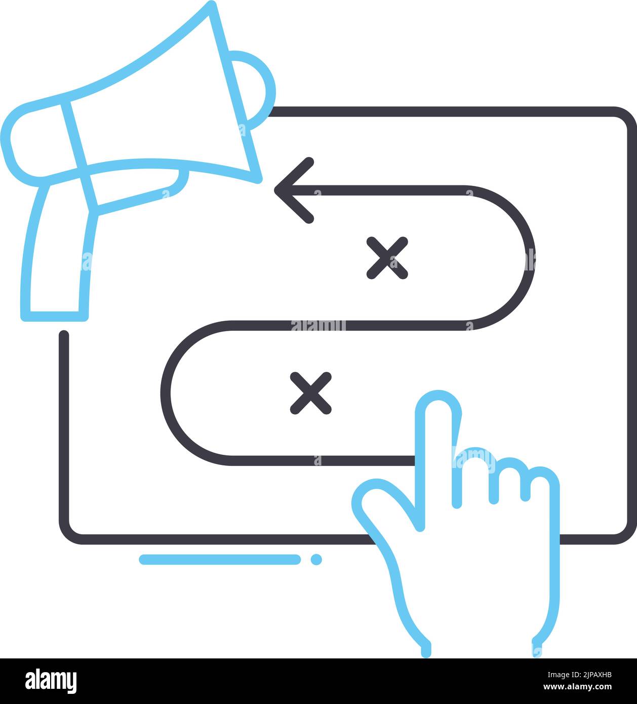 Marketing Strategy Line Icon Outline Symbol Vector Illustration