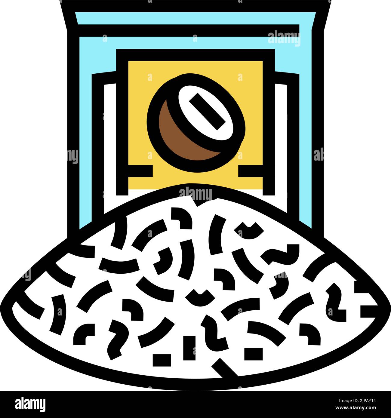coconut flakes color icon vector illustration Stock Vector Image & Art ...