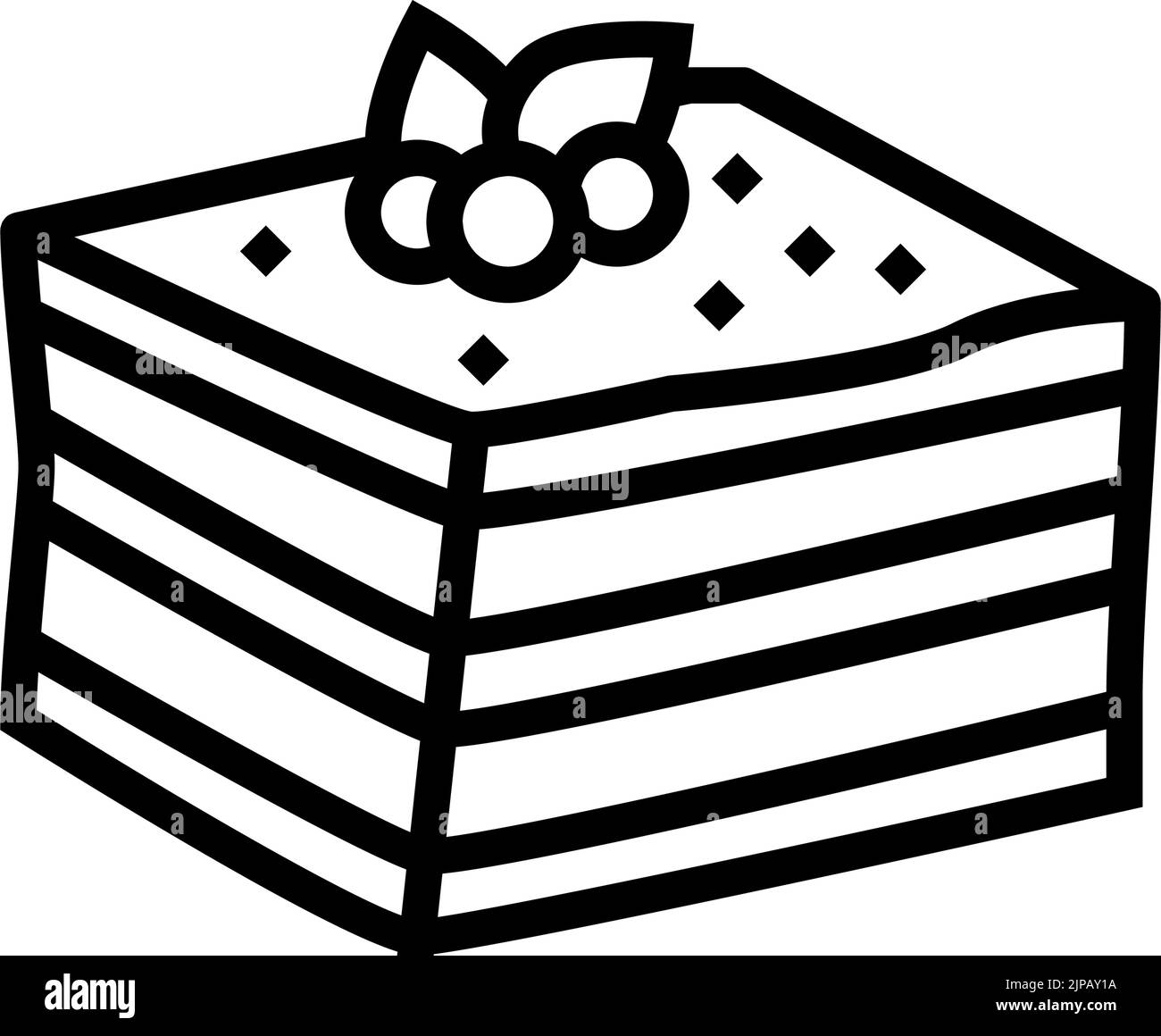 pastry cake food dessert line icon vector illustration Stock Vector ...