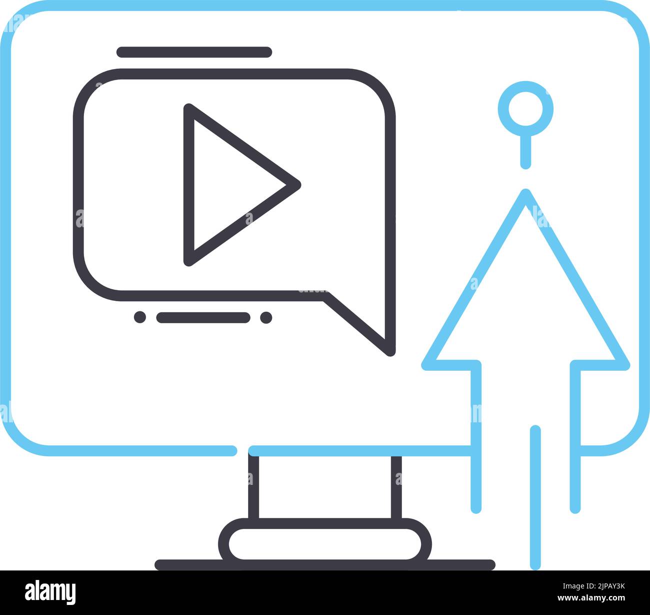 tutorial line icon, outline symbol, vector illustration, concept sign ...