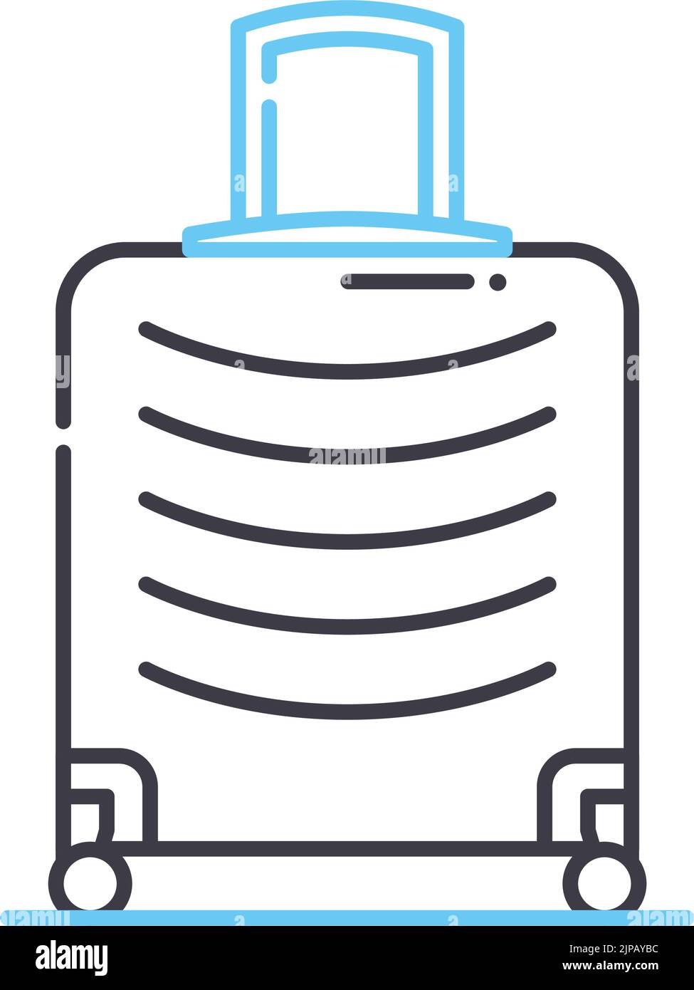 tourist luggage line icon, outline symbol, vector illustration, concept ...