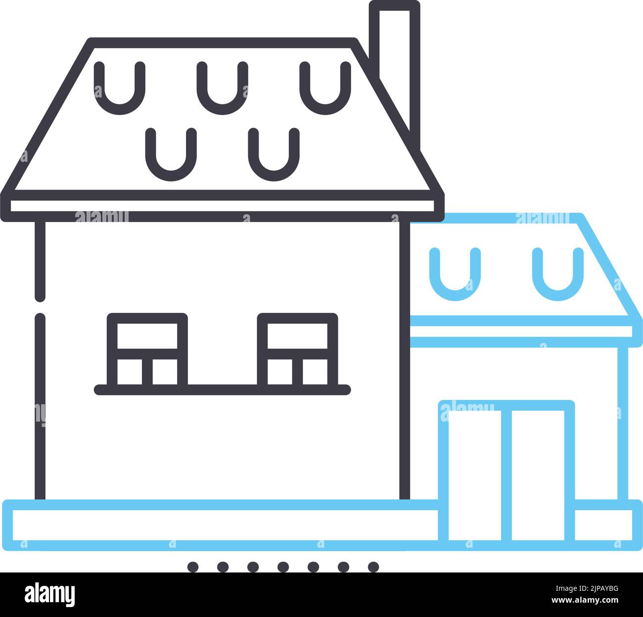 housing line icon, outline symbol, vector illustration, concept sign ...
