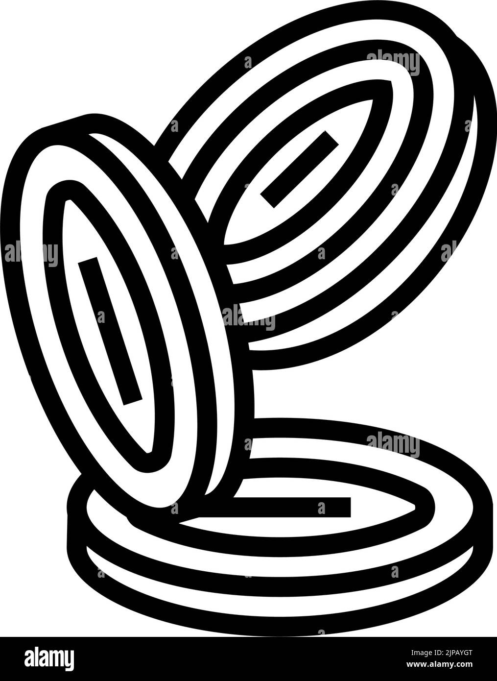 onion slice food cut line icon vector illustration Stock Vector Image ...