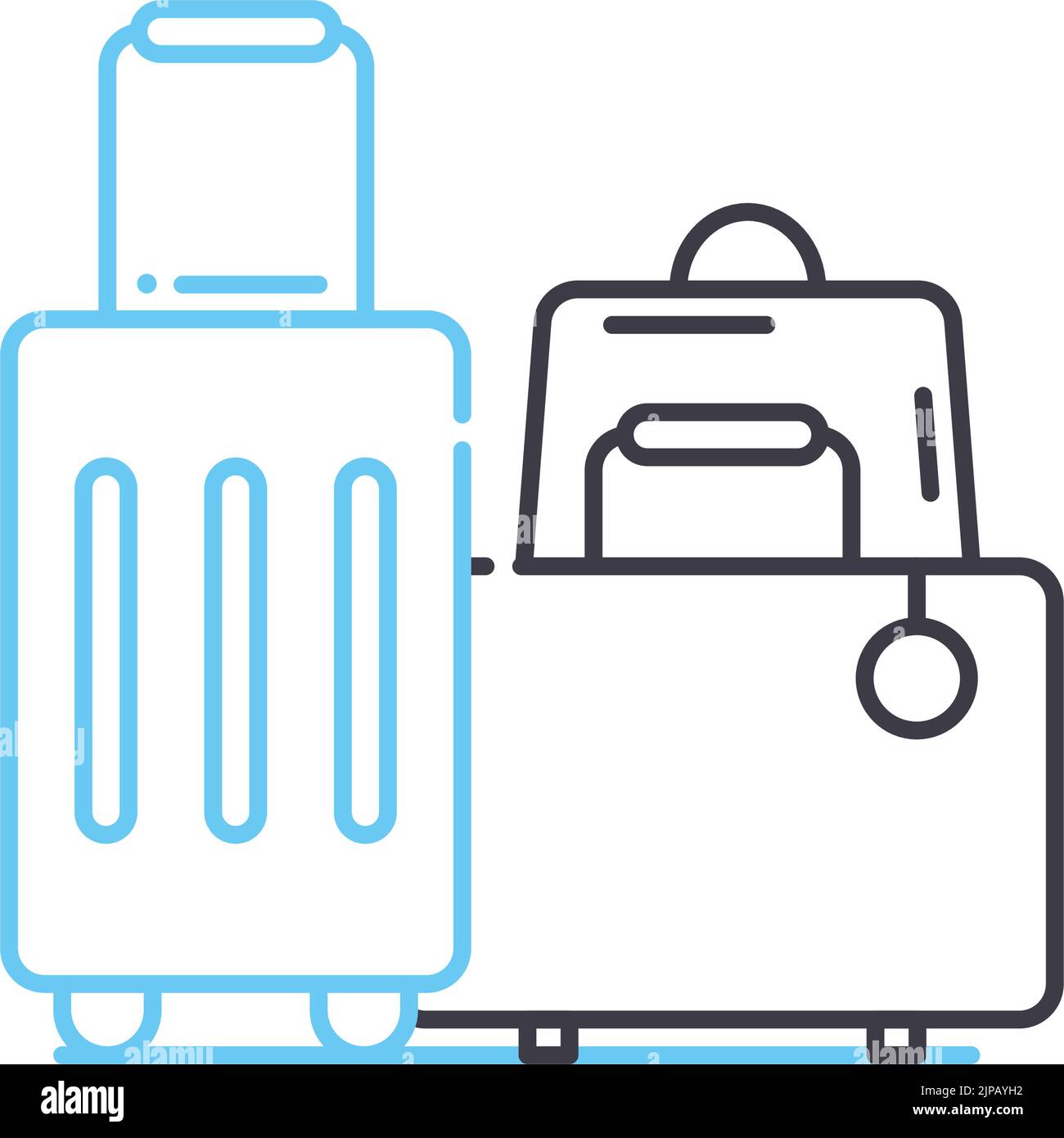 gate line icon, outline symbol, vector illustration, concept sign Stock ...