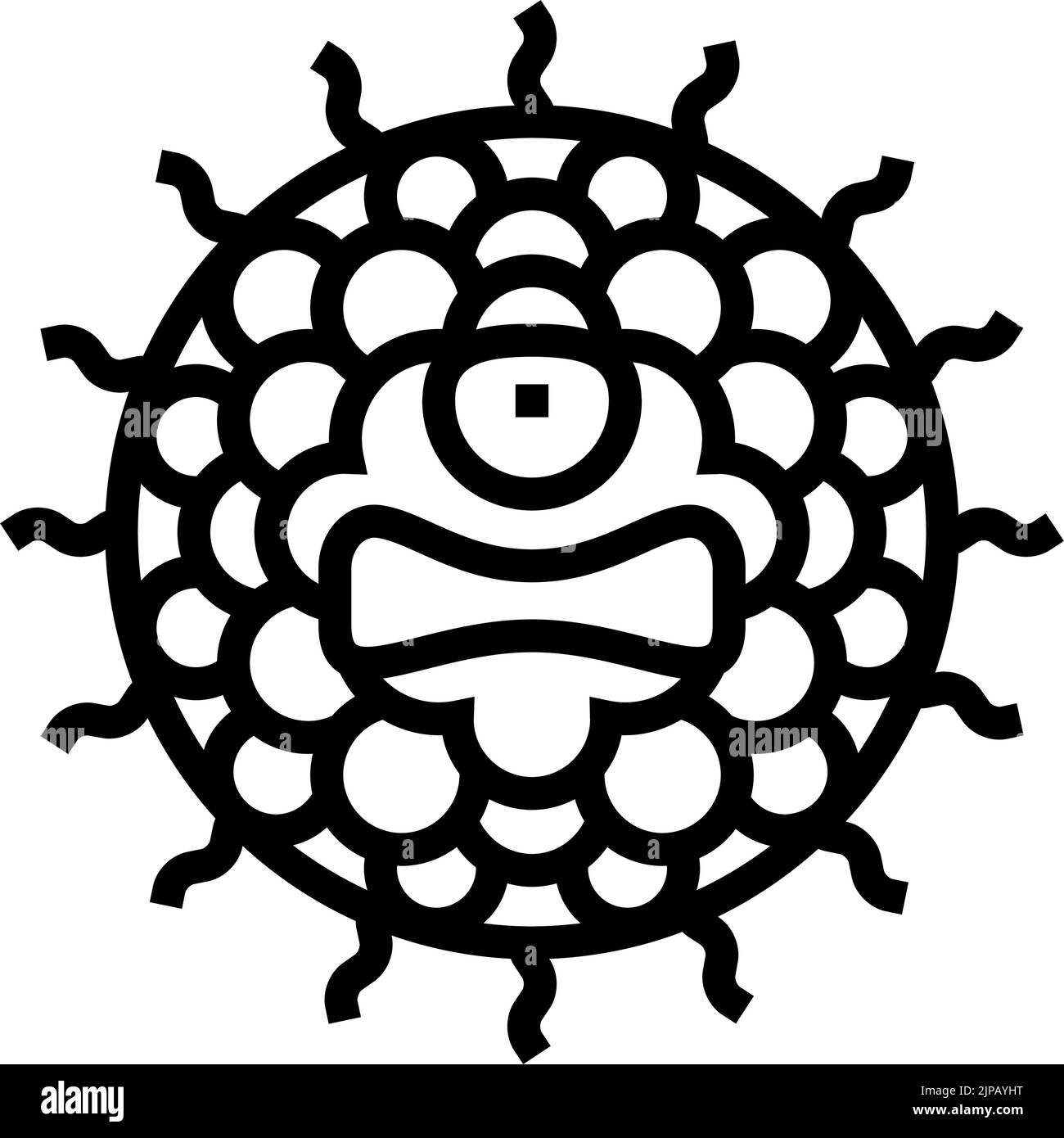 medical bacteria virus line icon vector illustration Stock Vector Image ...