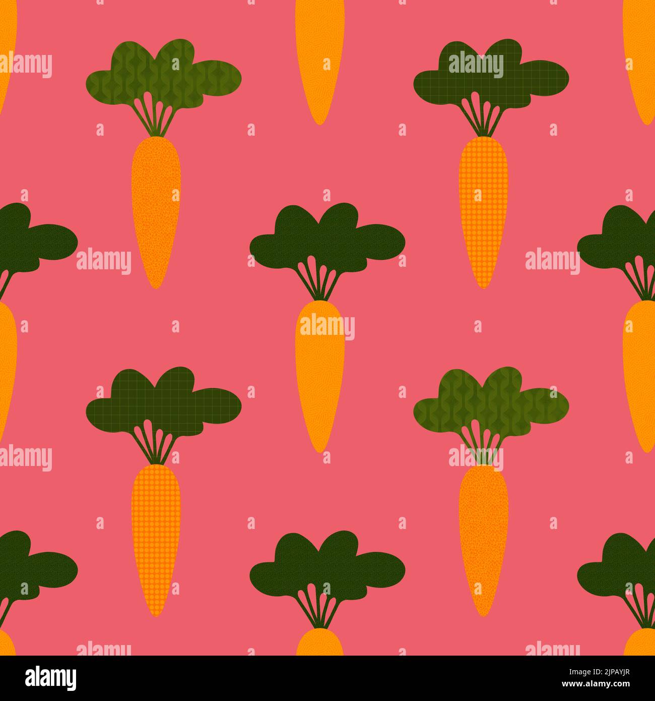 Autumn vegetable seamless cartoon carrot pattern for wrapping paper and ...