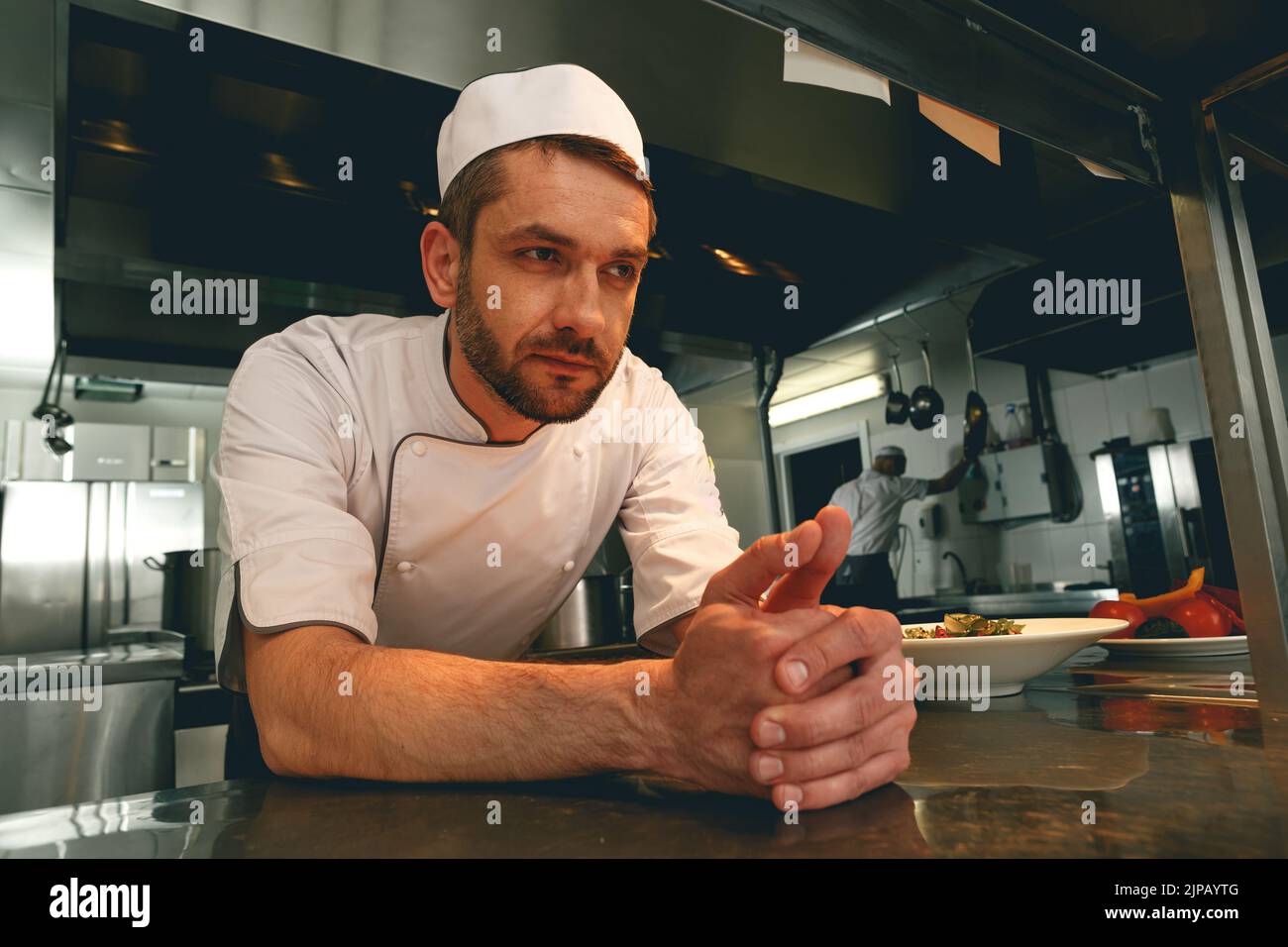 Kitchen chef tired female hi-res stock photography and images - Alamy