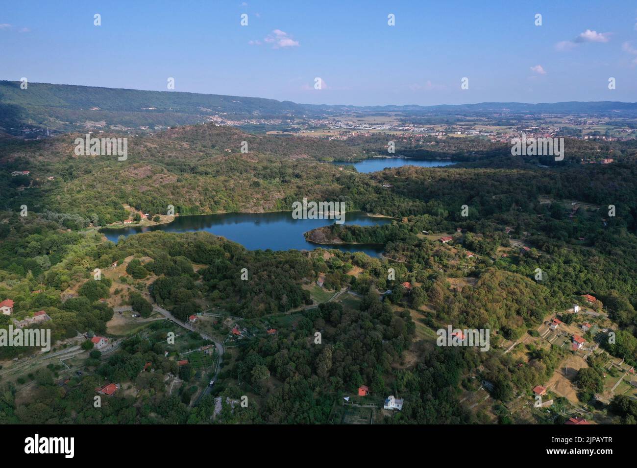 The castle of Montalto Dora, at an altitude of 405 meters, on the ...