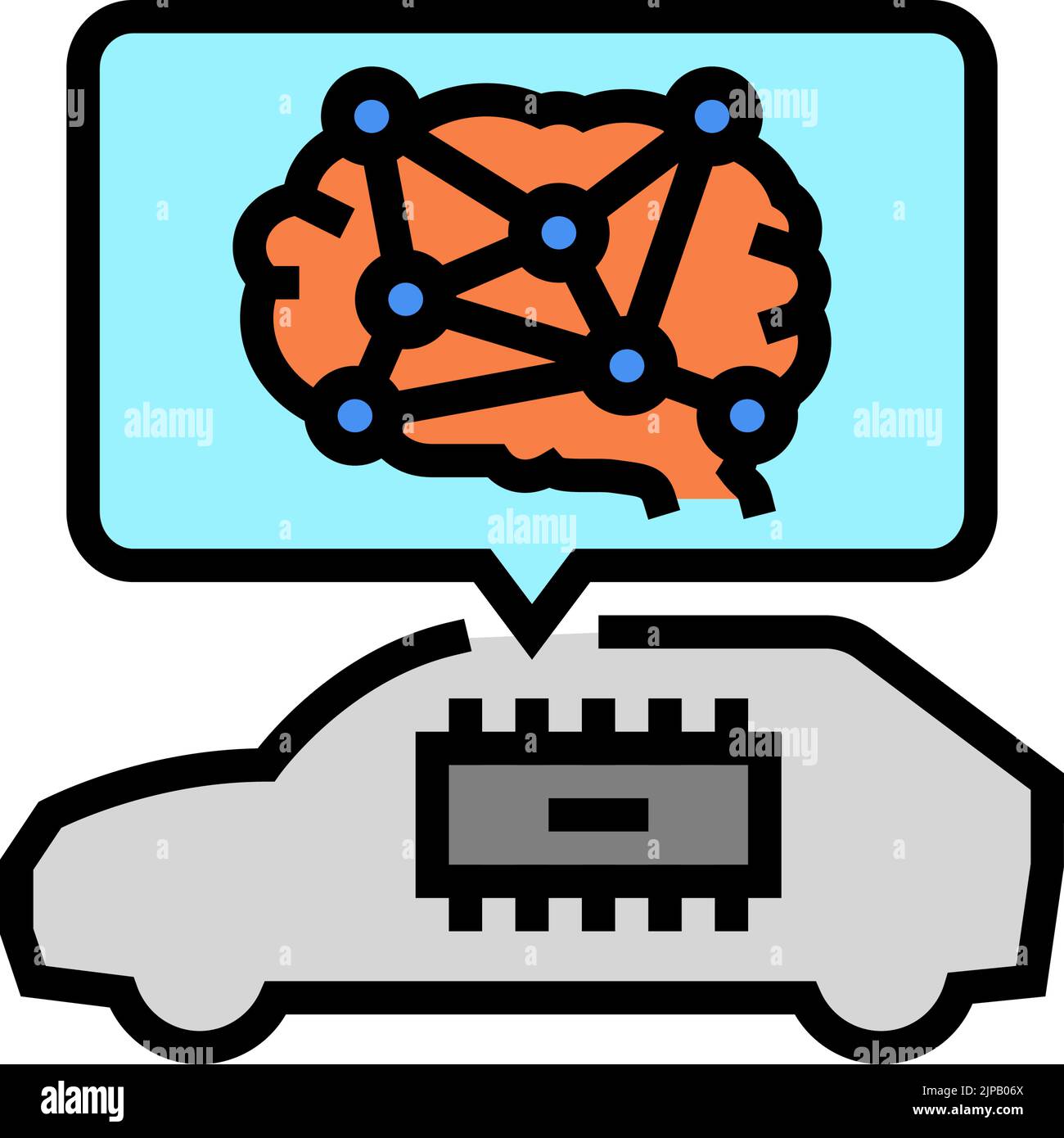 automotive intelligent color icon vector illustration Stock Vector ...