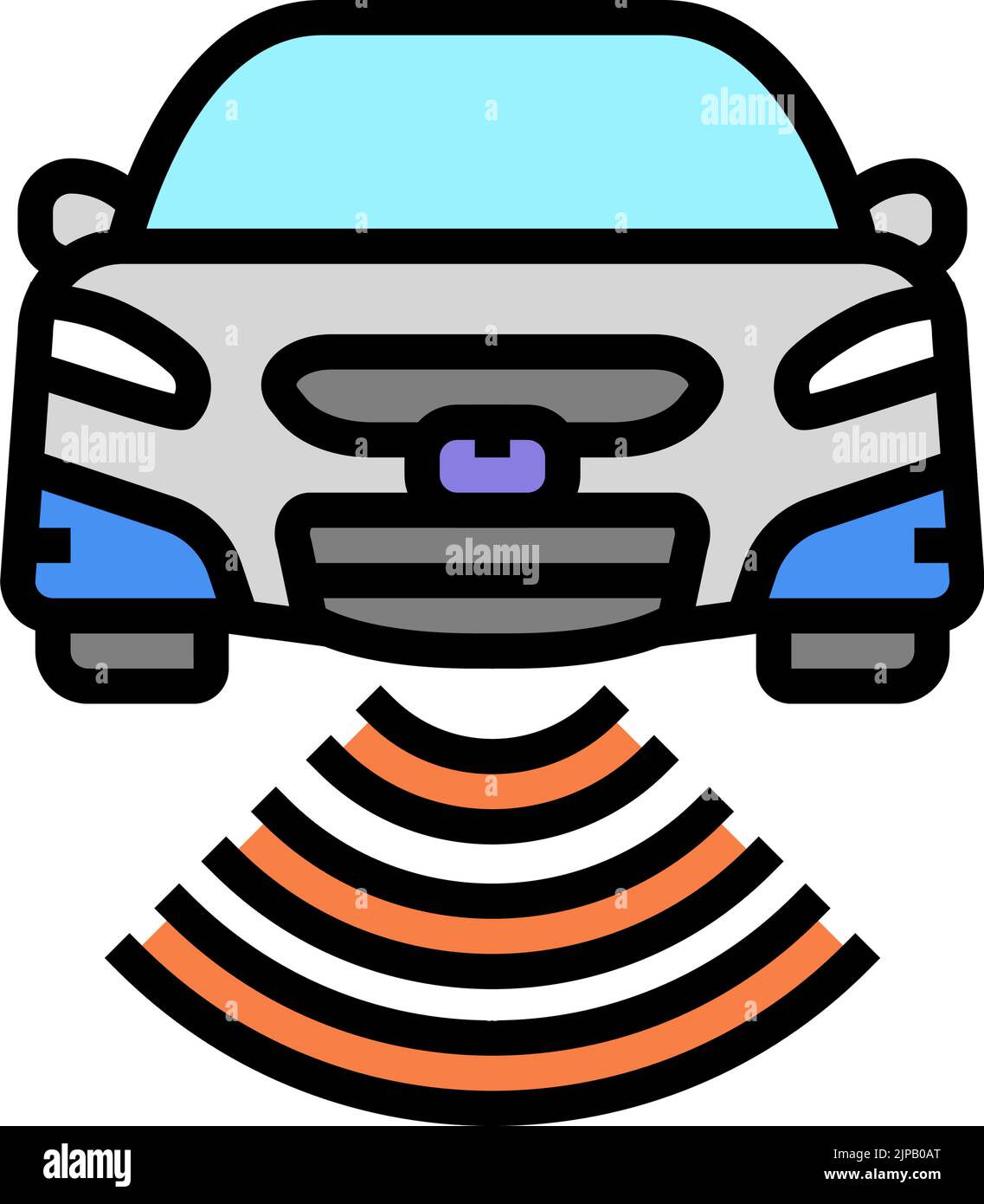 automobile sensor color icon vector illustration Stock Vector Image ...