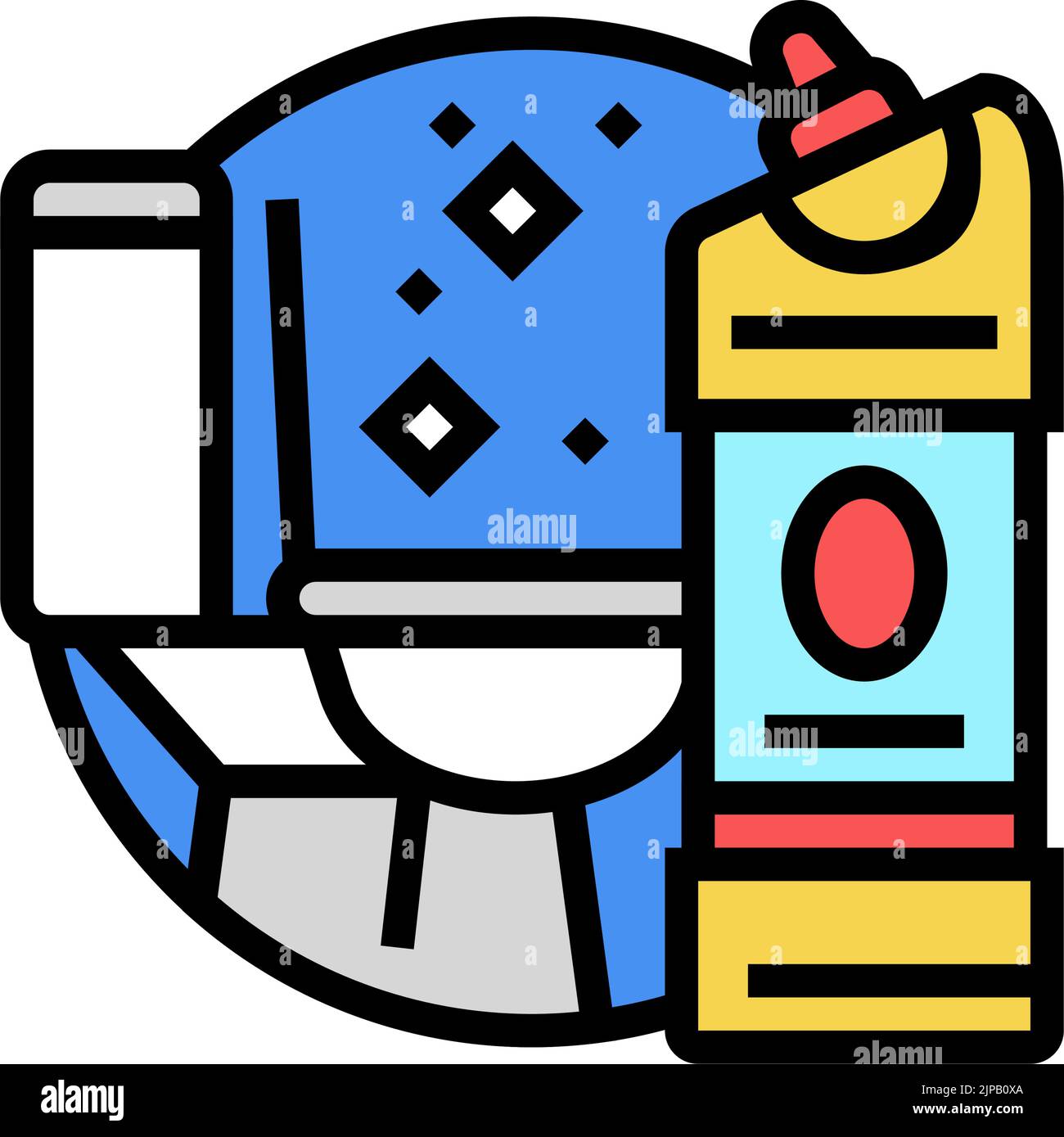 toilet cleaner detergent color icon vector illustration Stock Vector ...