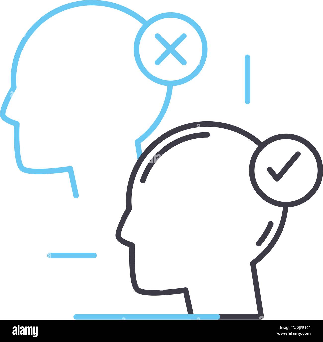 image correction line icon, outline symbol, vector illustration ...