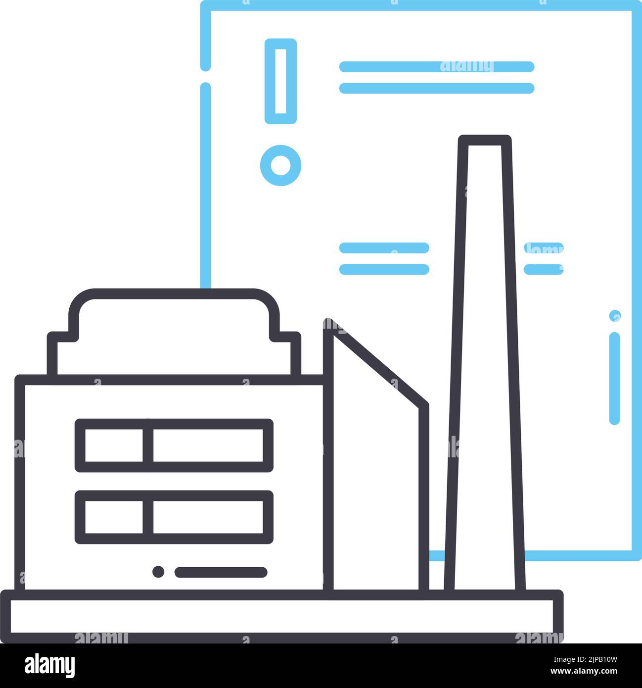 industry regulations line icon, outline symbol, vector illustration ...