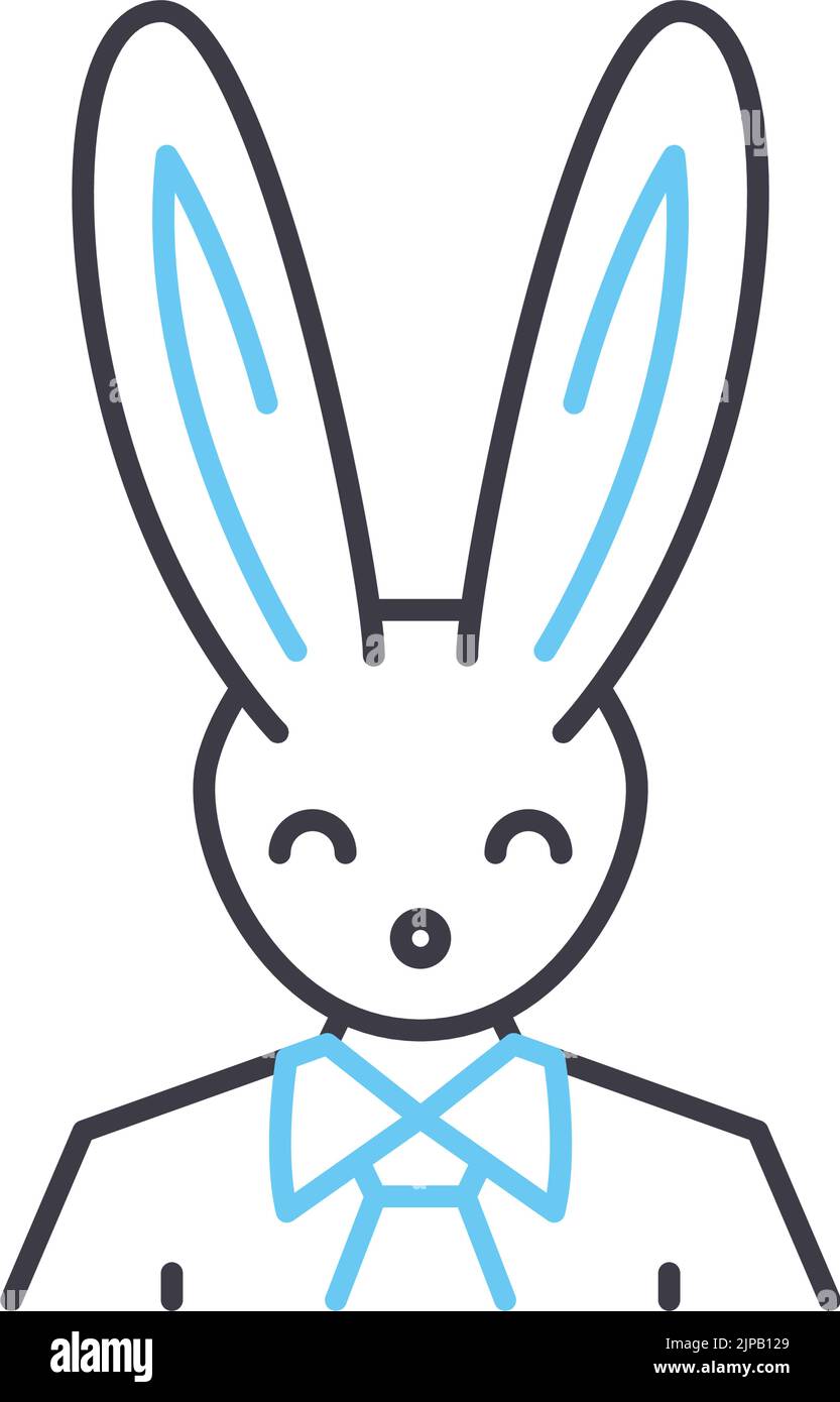 Hare outline line set Stock Vector Images - Alamy