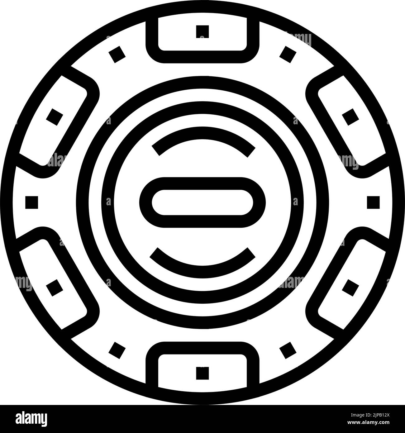 chip slot game line icon vector illustration Stock Vector Image & Art ...