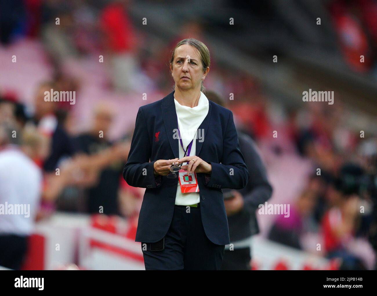 Liverpool head of press Kate Thompson during the Premier League match ...