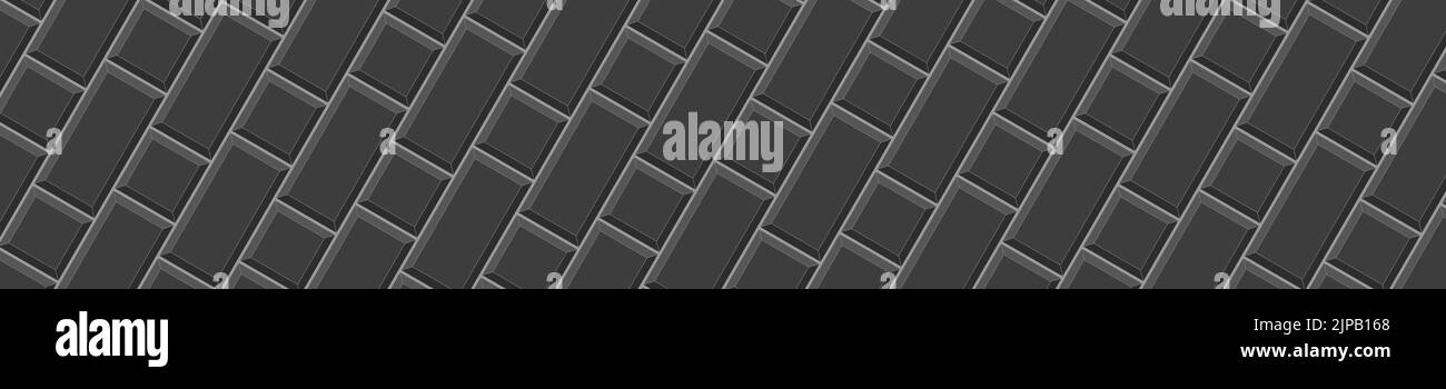 Black square and rectangle tiles in diagonal arrangement. Kitchen ...