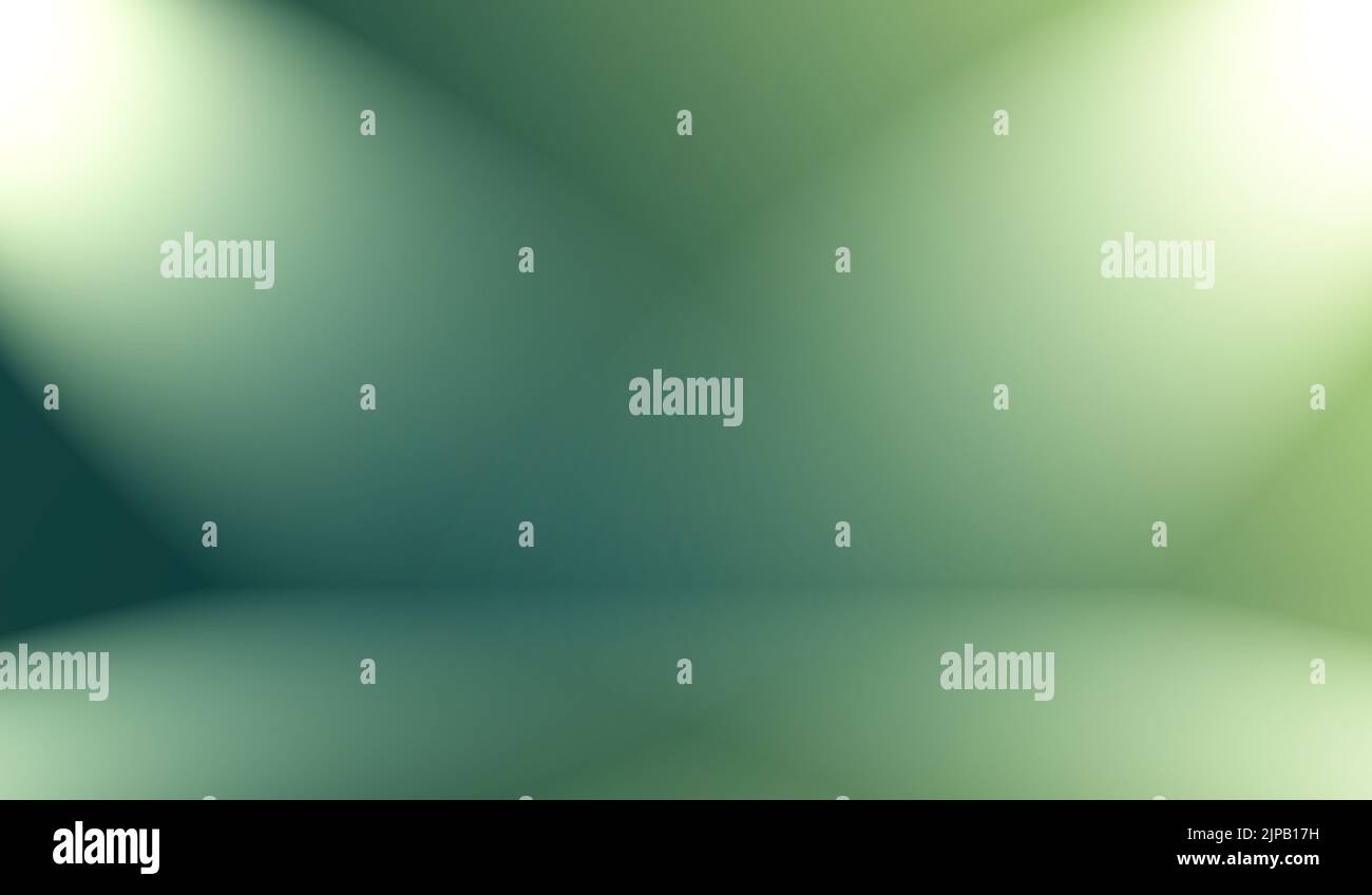 Abstract blur empty Green gradient Studio well use as background ...
