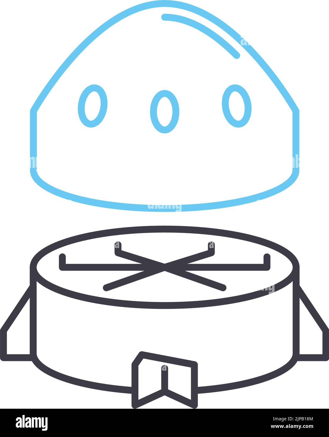 Space Module Line Icon Outline Symbol Vector Illustration Concept Sign Stock Vector Image