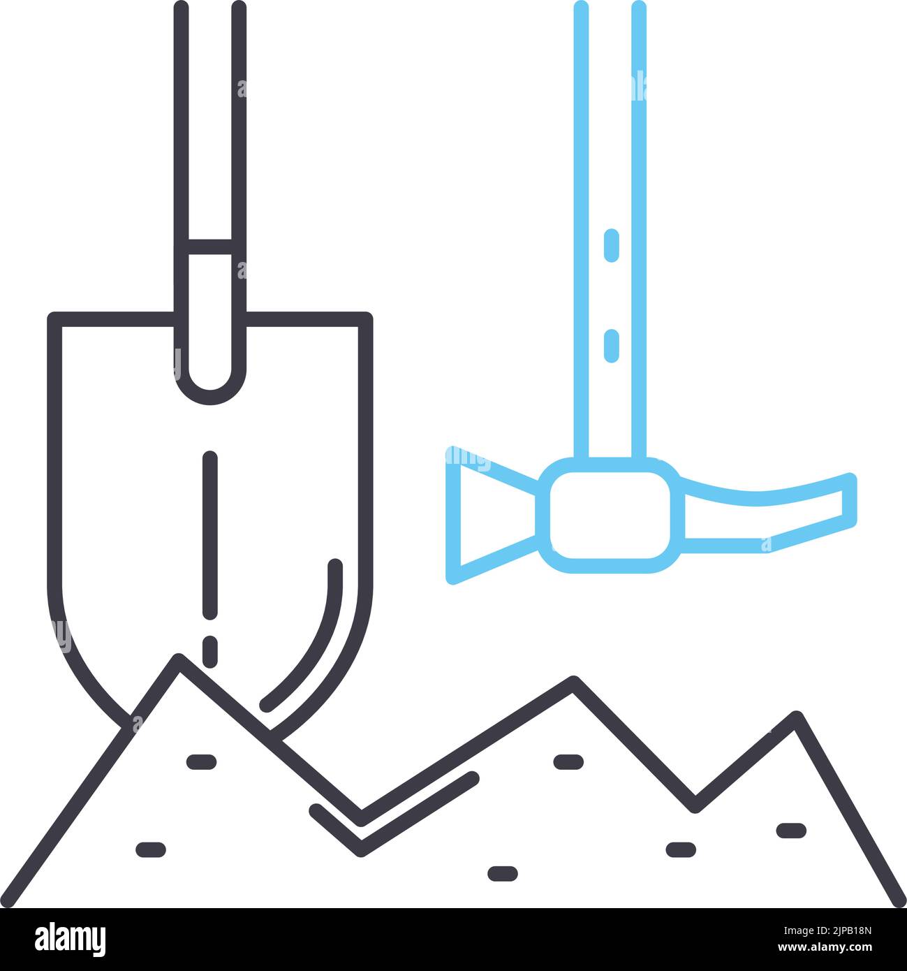 tools line icon, outline symbol, vector illustration, concept sign ...