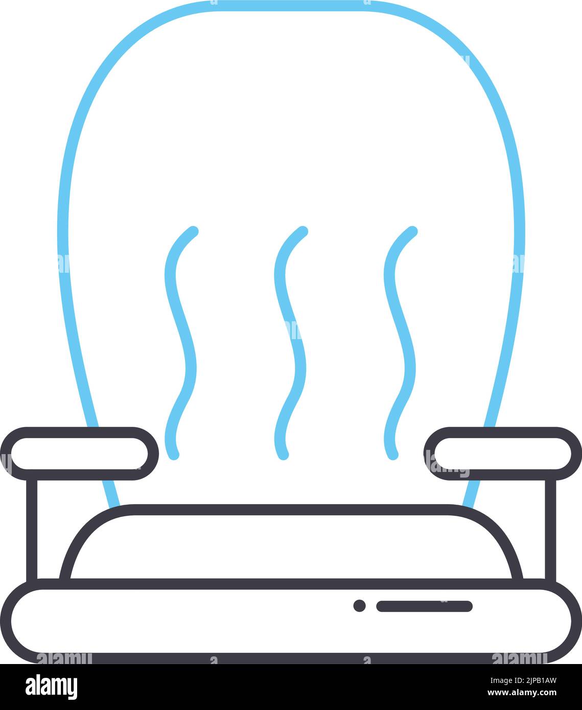 hot seat line icon, outline symbol, vector illustration, concept sign ...