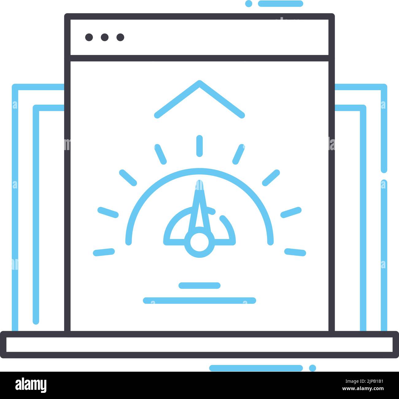 high performance line icon, outline symbol, vector illustration ...