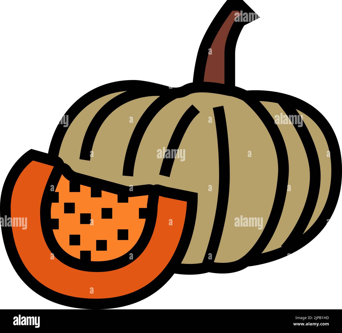 pumpkin piece color icon vector illustration Stock Vector Image & Art ...