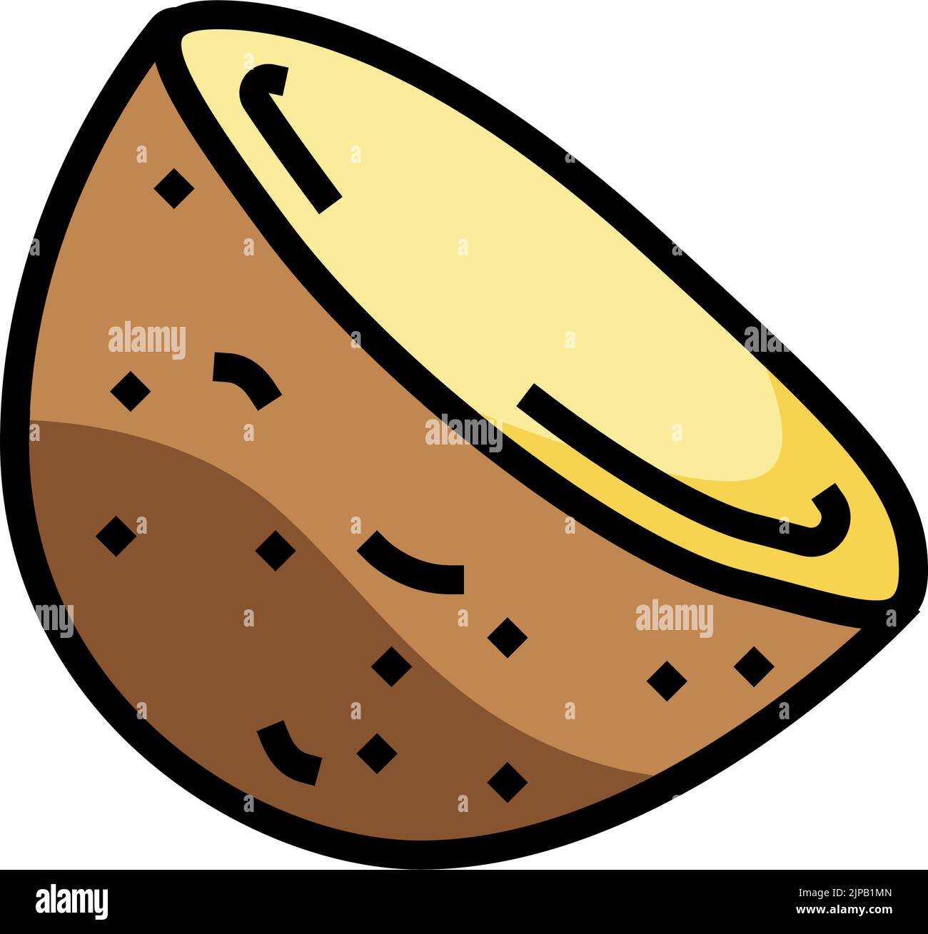 potato cut pieces color icon vector illustration Stock Vector Image ...