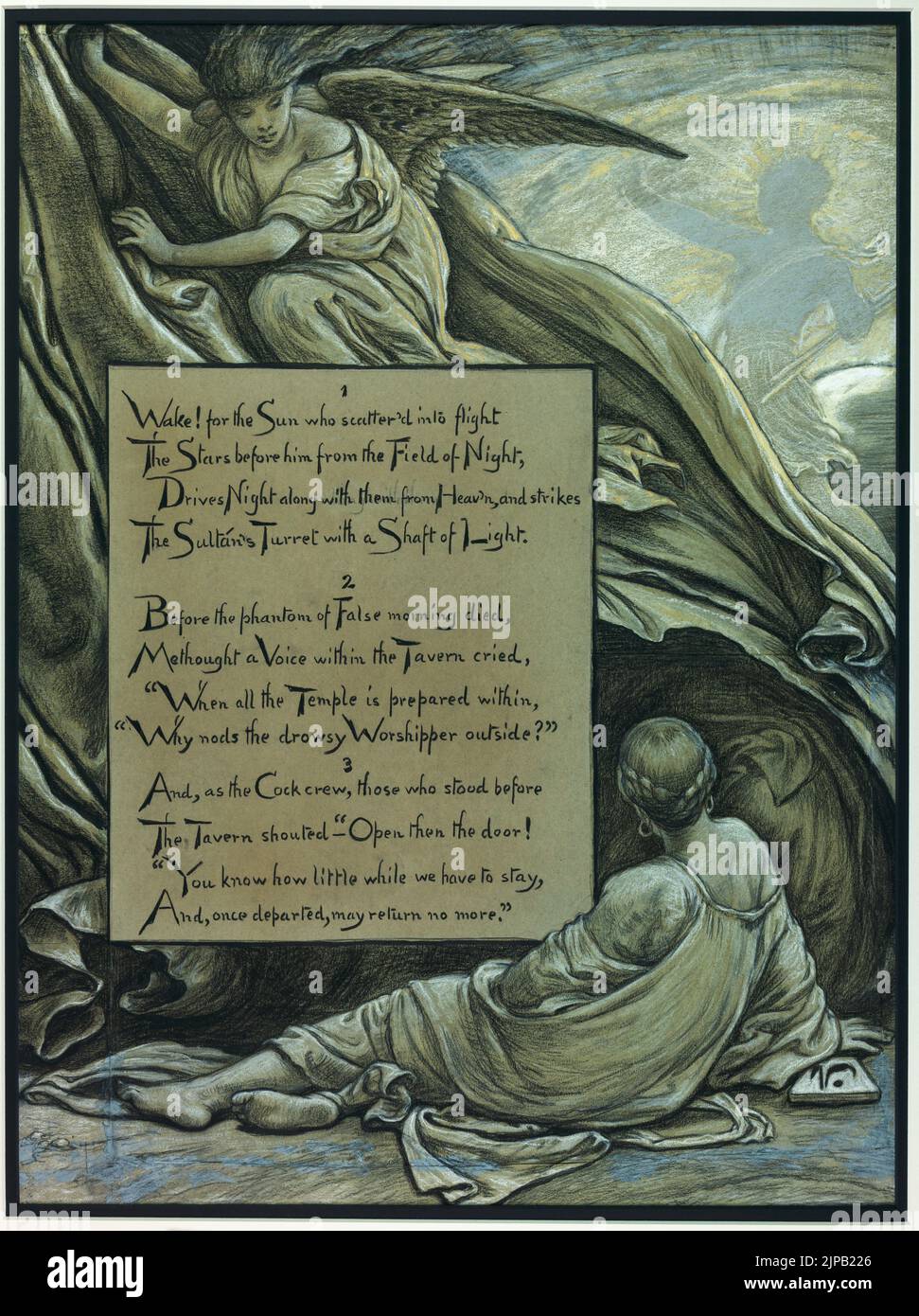 The Awakening. Illustration by Elihu Vedder from the Rubáiyát of Omar ...