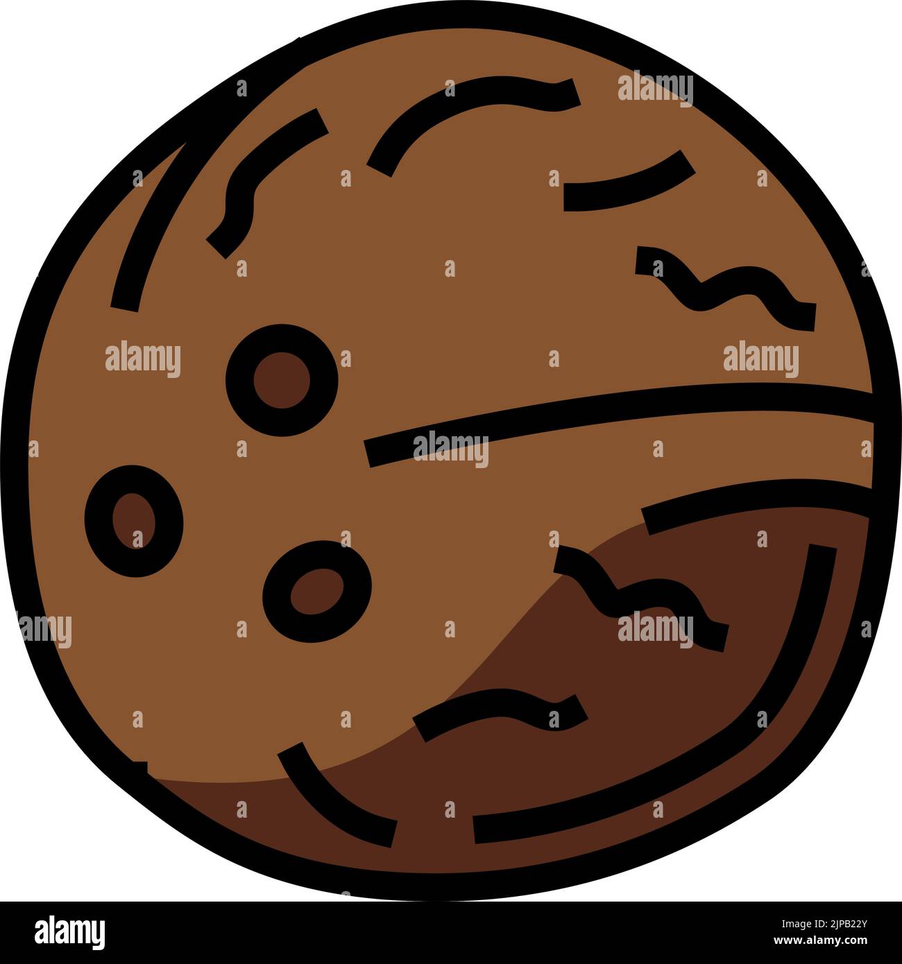 coconut brown color icon vector illustration Stock Vector Image & Art ...