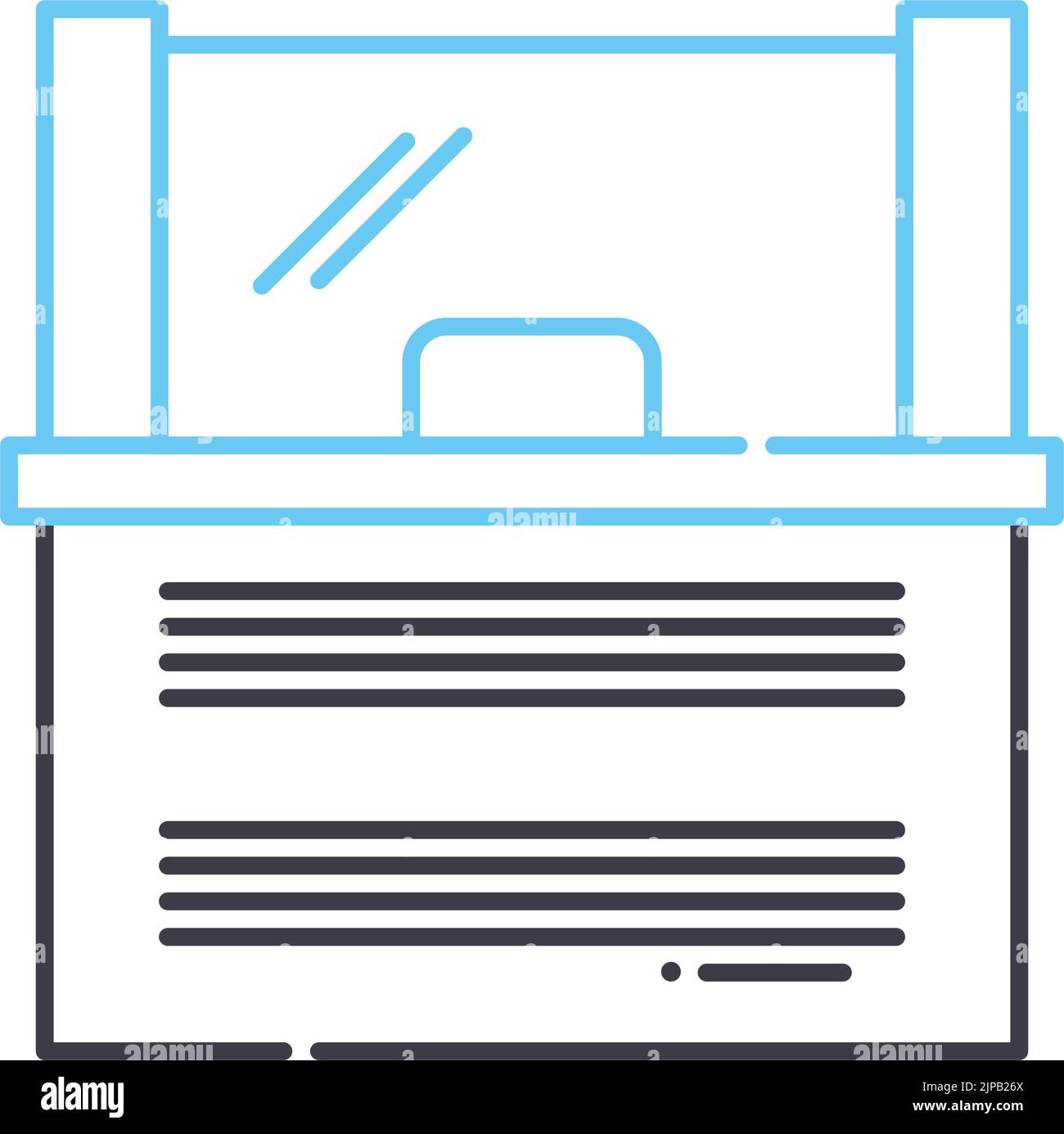 sneeze guard line icon, outline symbol, vector illustration, concept ... sneeze guard line icon, outline symbol, vector illustration, concept ...