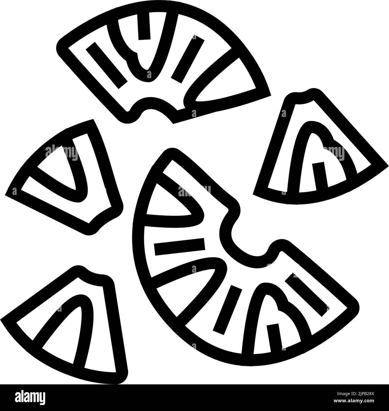 slices pineapple line icon vector illustration Stock Vector Image & Art ...