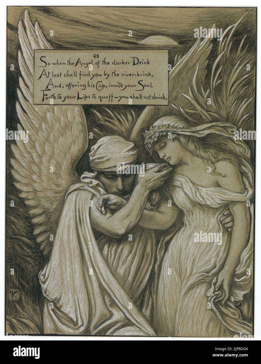 The Cup of Death. Illustration by Elihu Vedder from the Rubáiyát of ...