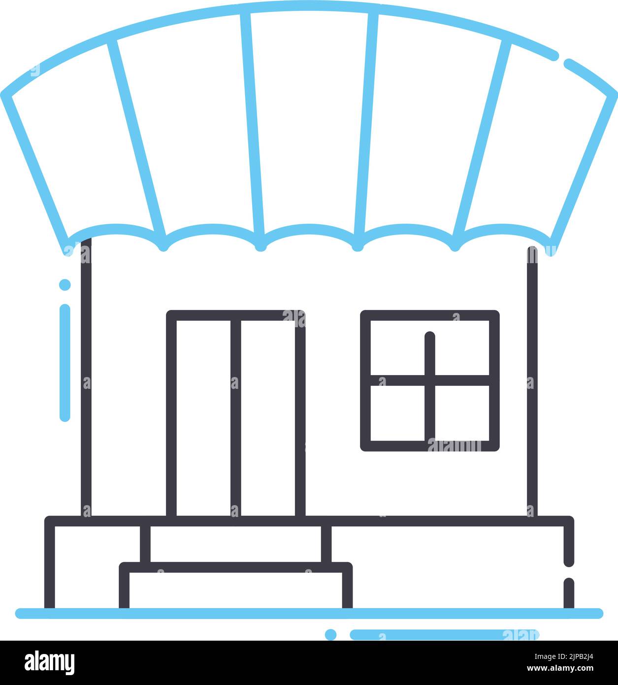 restaurant line icon, outline symbol, vector illustration, concept sign ...