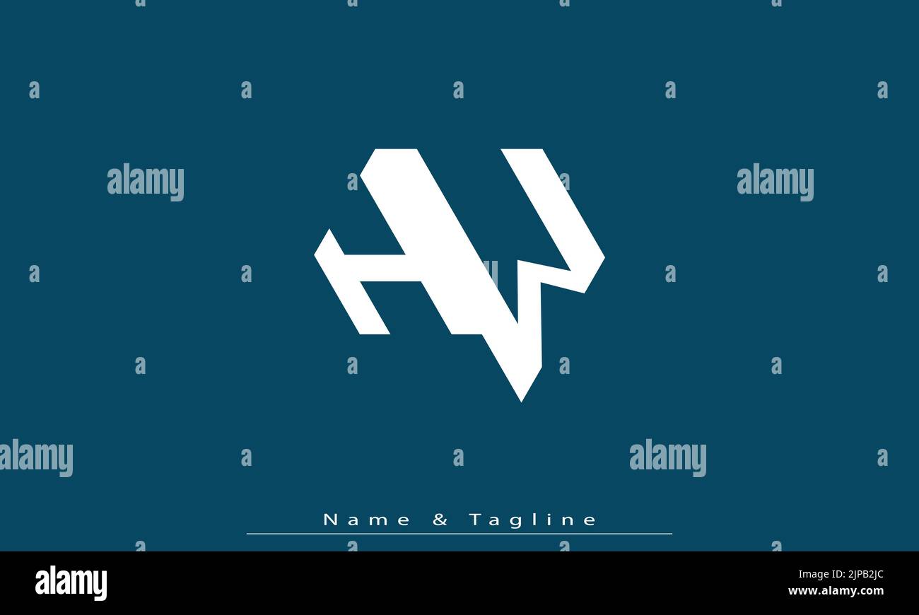 Alphabet letters Initials Monogram logo HW , WH Stock Vector Image ...